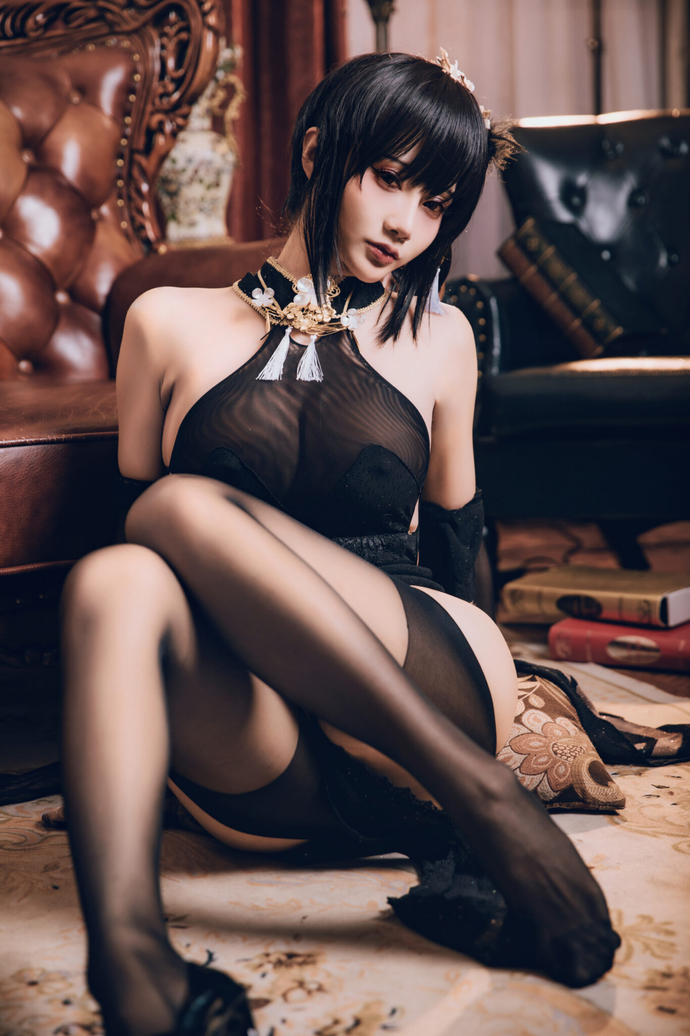 如月灰 No.029-碧蓝航线 镇海旗袍 [24P] | 日本写真网