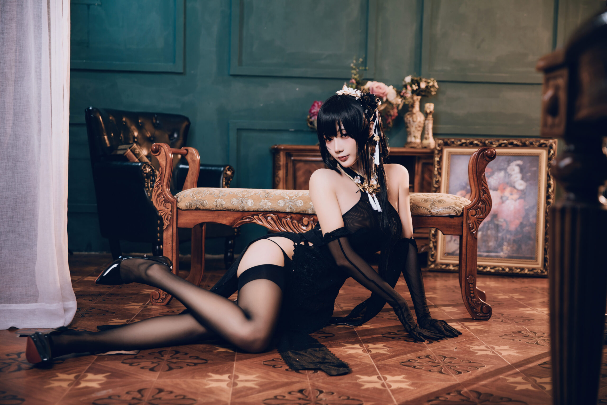 如月灰 No.029-碧蓝航线 镇海旗袍 [24P] | 日本写真网